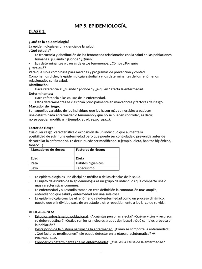 Res-MP 5 - EPI | PDF | Epidemiología | Ciencia y matemáticas