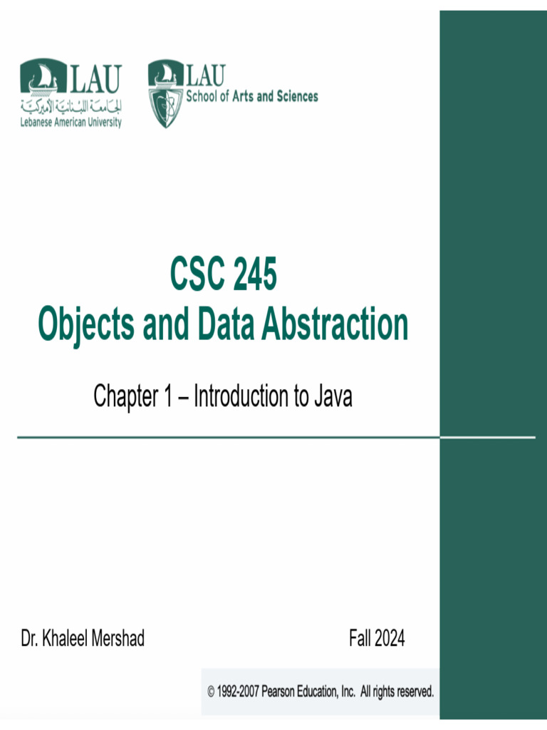 Chapter 1 - Intro To Java | PDF