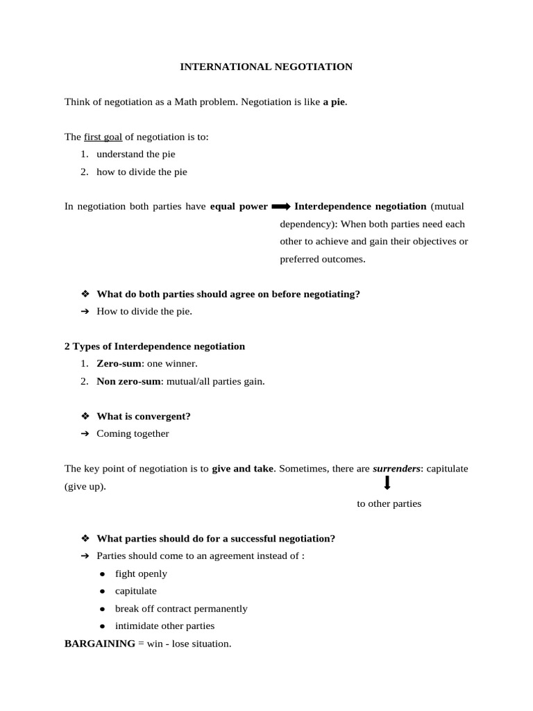 International Negotiation | PDF