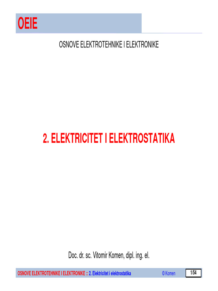 PP Elektricitet I Elektrostatika | PDF