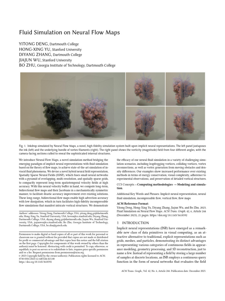 Fluid Simulation On Neural Flow Maps | PDF