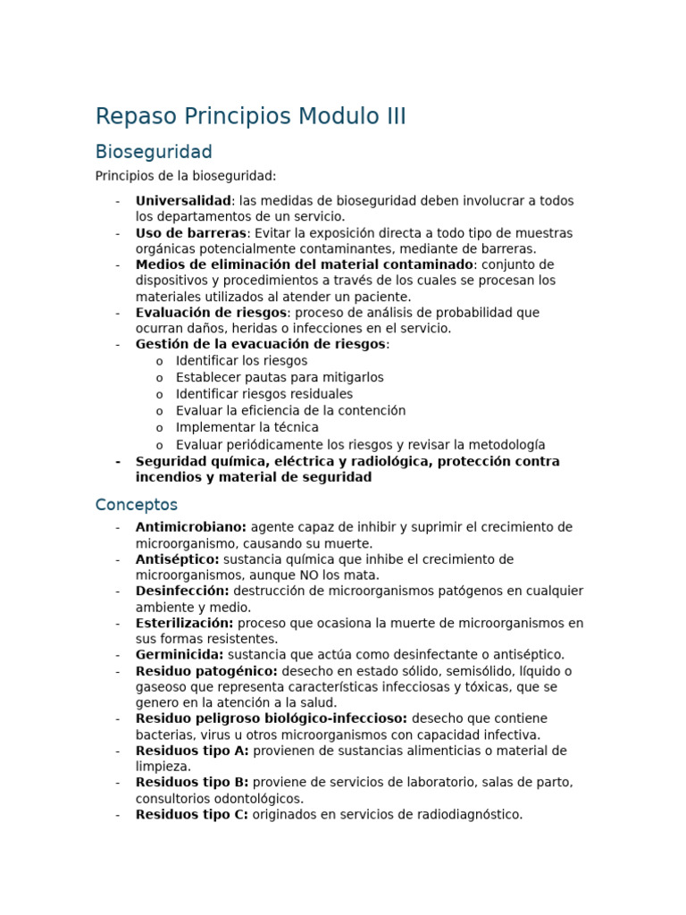 Repaso Principios Modulo III | PDF
