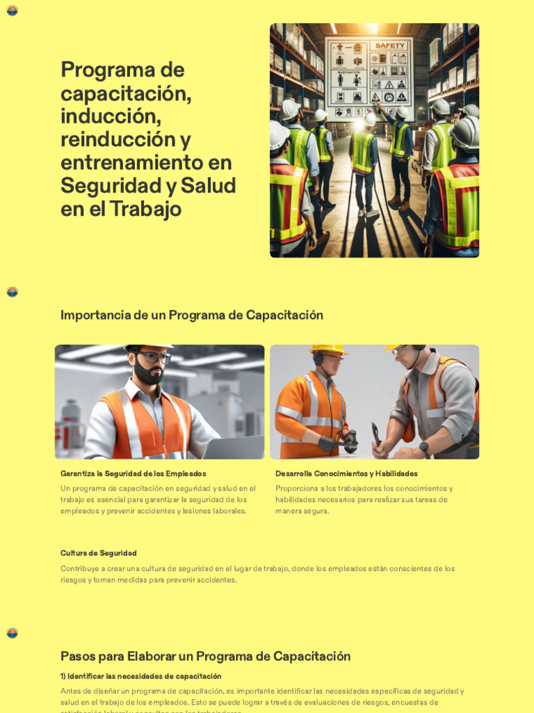Programa de Capacitacion en Seguridad y Salud en El Trabajo 2024 9 2 23 ...