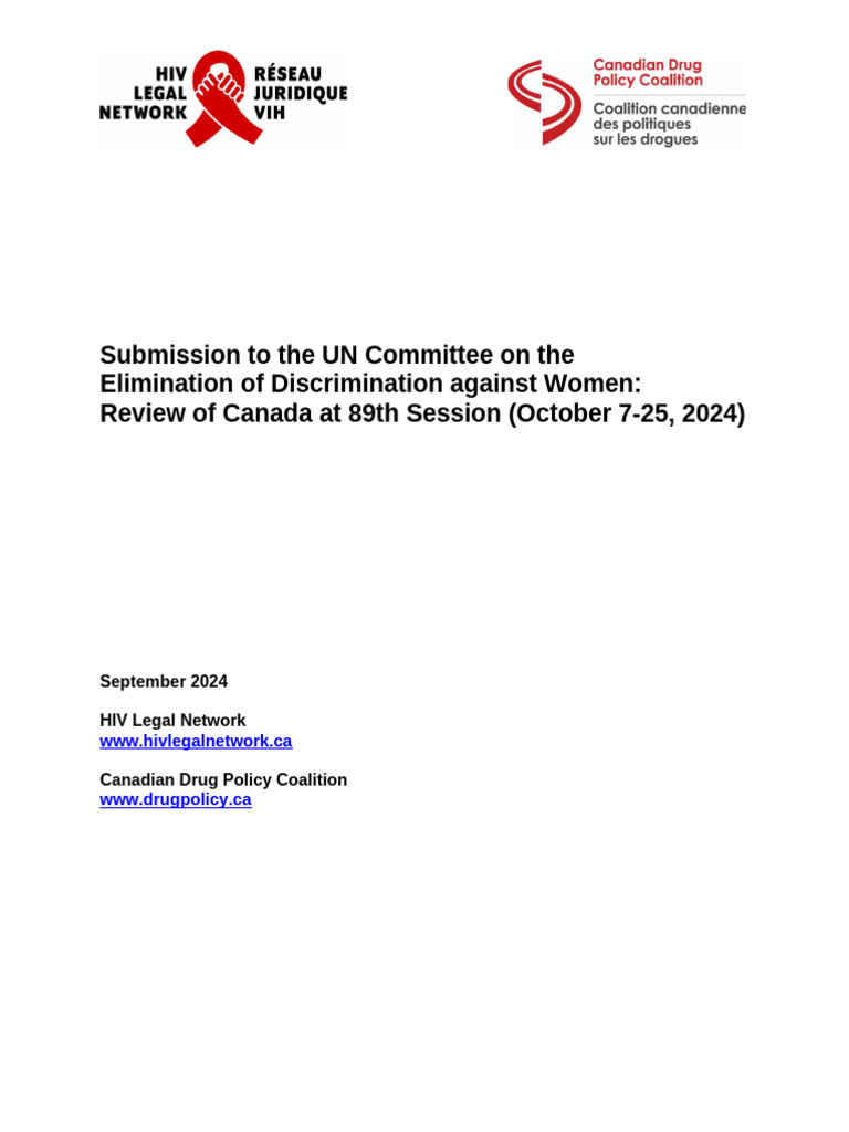 Submission To The UN Committee On The Elimination of Discrimination Against Women: Review of ...