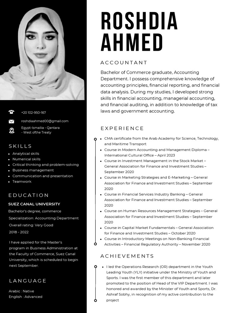Roshdia Ahmed CV | PDF