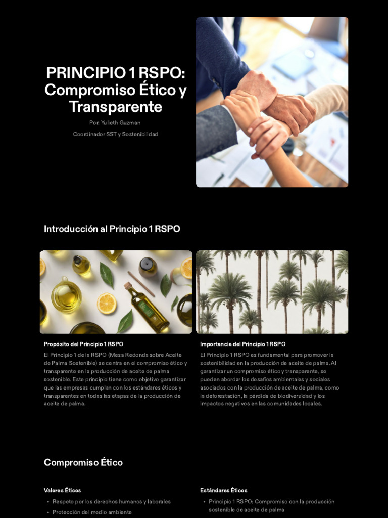Ética y Transparencia en Aceite de Palma | PDF | Sustentabilidad ...