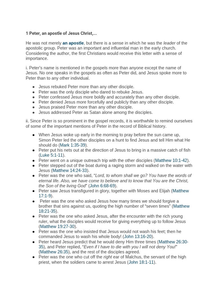 1 Peter 1 - 1-2 | PDF