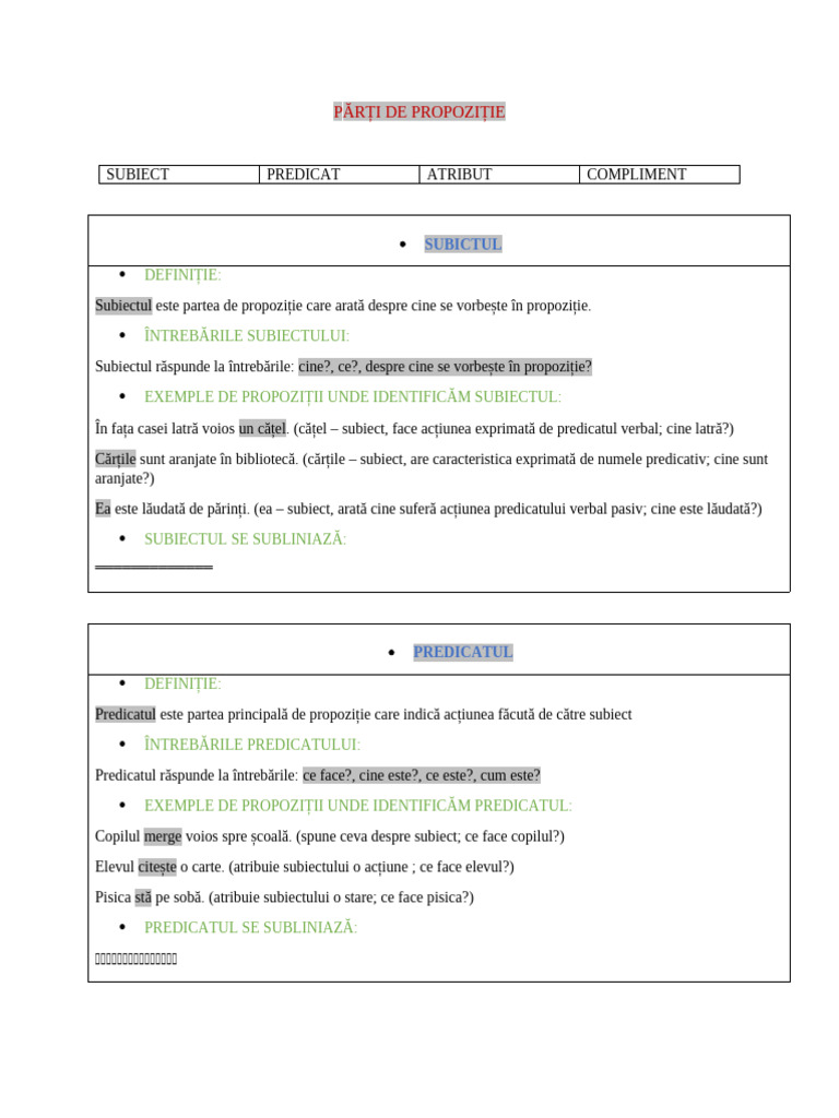 Parti de Propozitie Structurat | PDF
