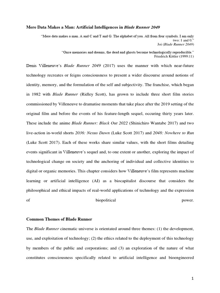 Mere Data Makes A Man Artificial Intelli | PDF