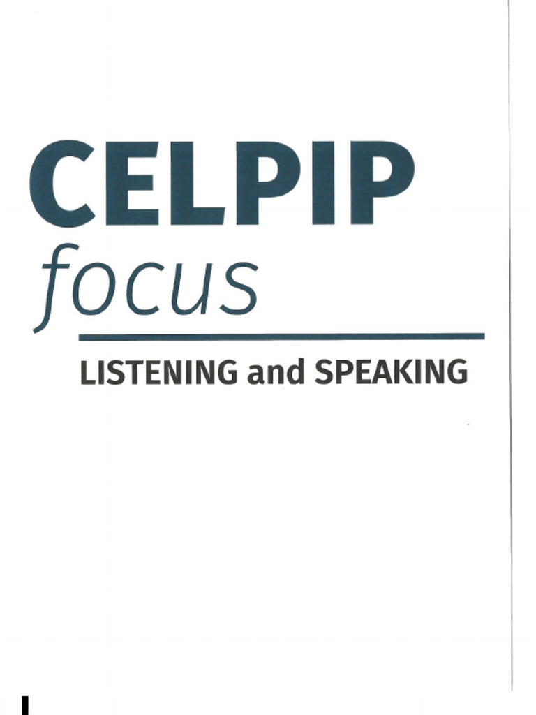 Celpip LISTENING SPEAKING | PDF