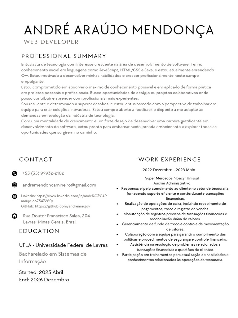 Curriculo Andre | PDF