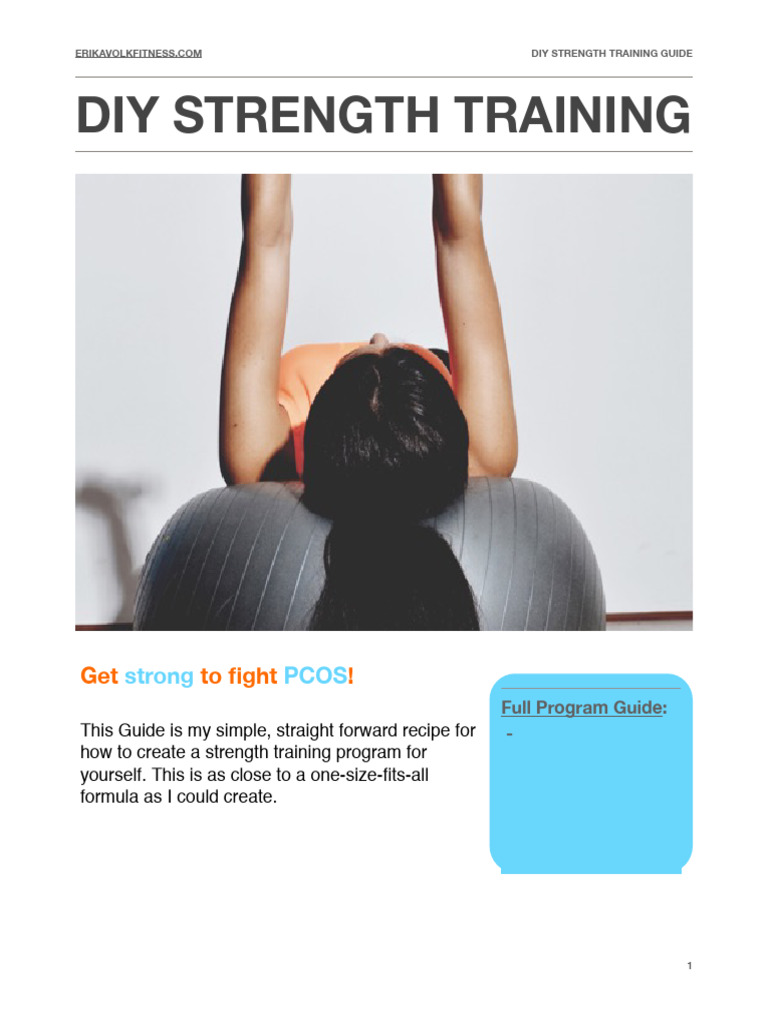 DIY Strength Training for PCOS | PDF | Strength Training | Weight Training