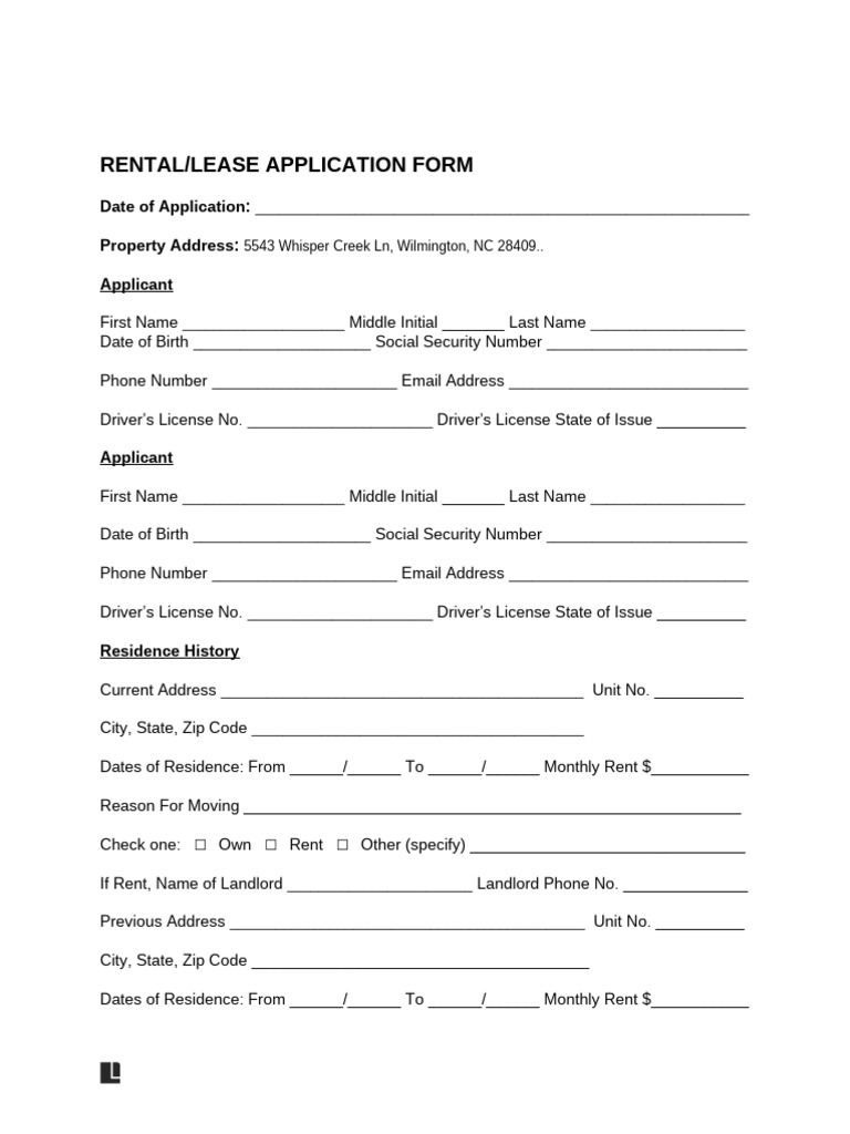 Rental Application | PDF