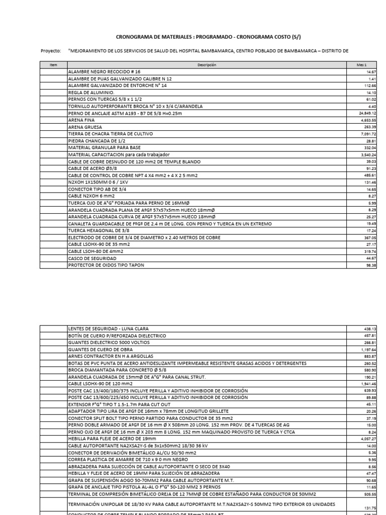 Mat Bamba Cont - Mes 1 | PDF