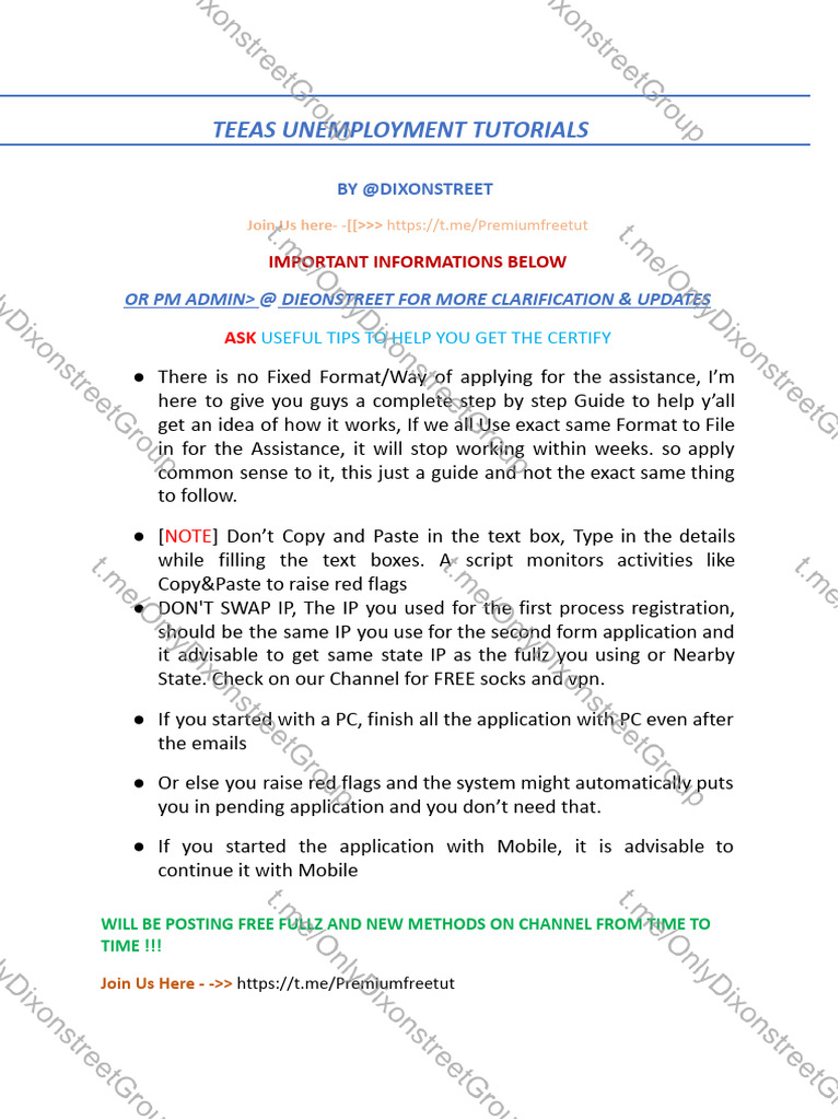 Texas UI Steps | PDF