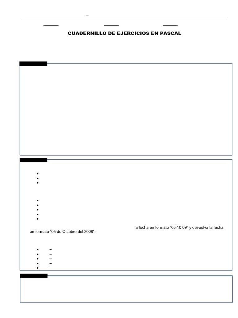 Cuadernillo_Ejercicios_Pascal | PDF
