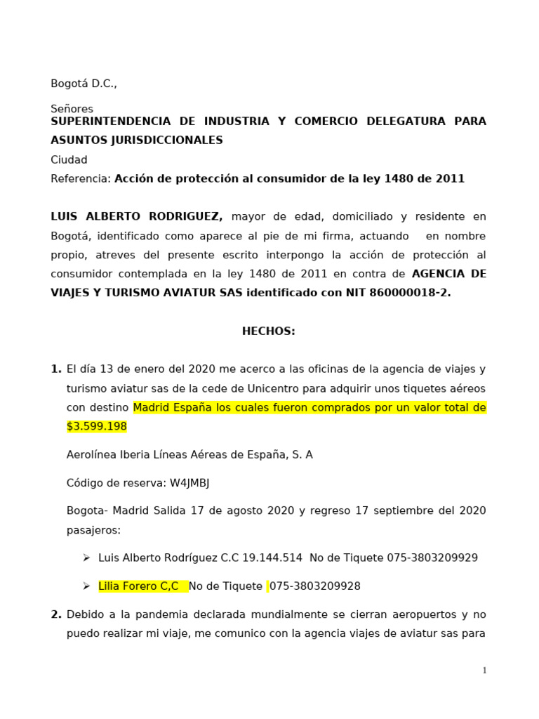 Demanda de La Sic | PDF
