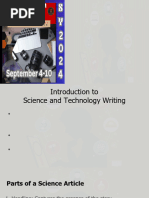 Science Feature Writing Powerpoint | PDF | Journalism | Science