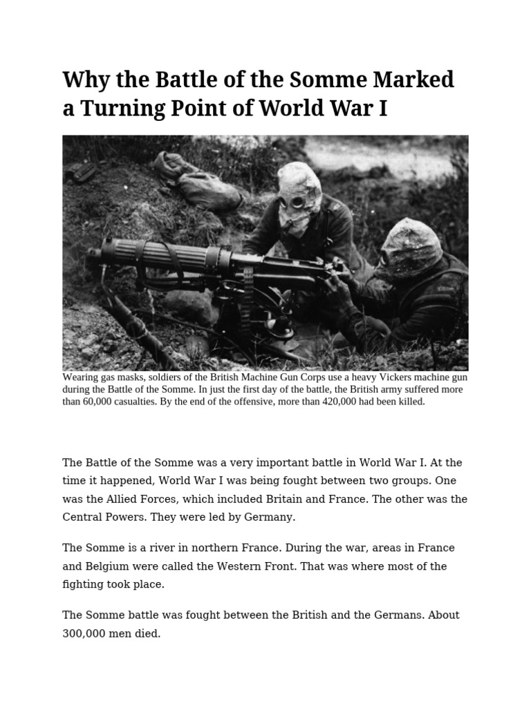 Battle of The Somme | PDF