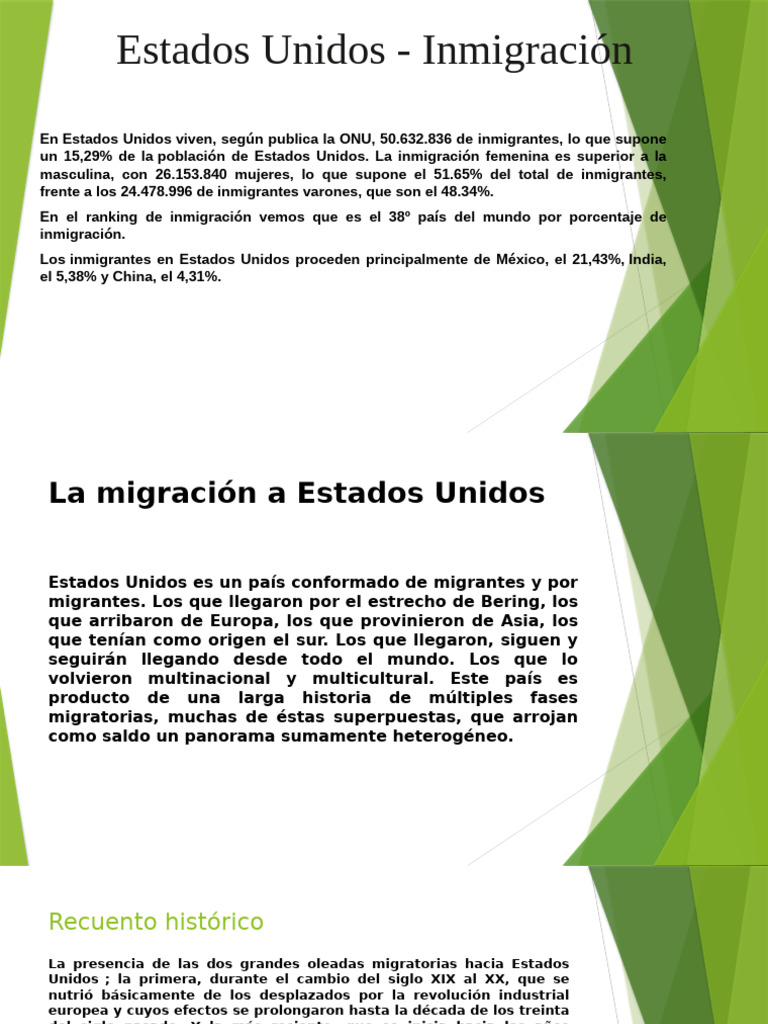 Estados Unidos - Inmigración | PDF