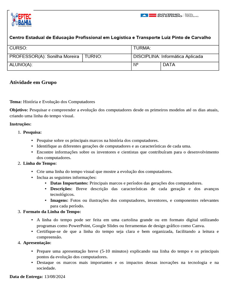 Aula 2 Informática Aplicada | PDF