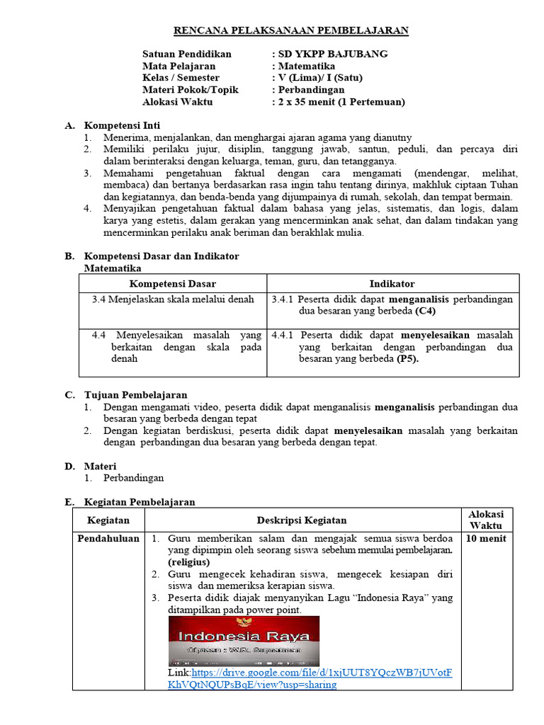Perangkat Aksi 4 RPP 1 | PDF