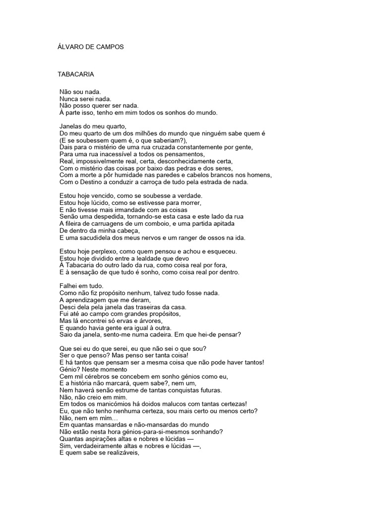 Pluginfile - Php8240008mod resourcecontent1Poemas20de20Fernando20Pessoa20e20heterônimos - PDF# | PDF