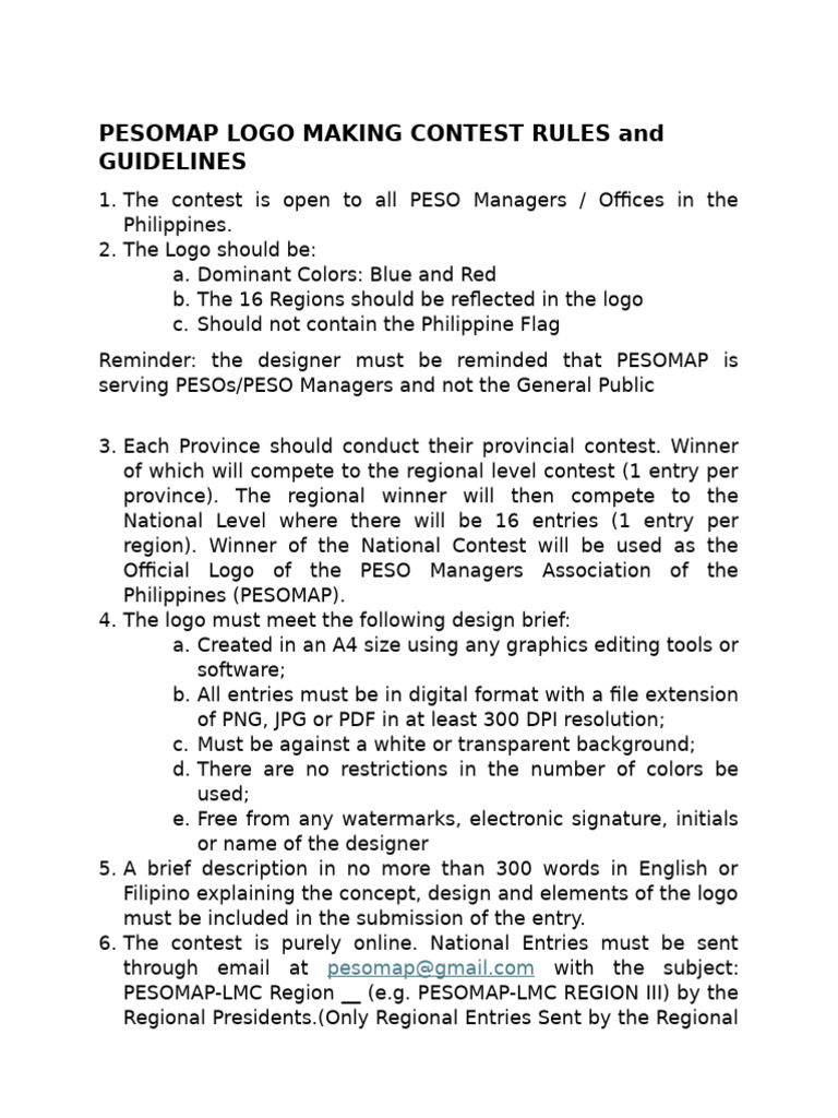 Logo Making Contest Rules Final | PDF