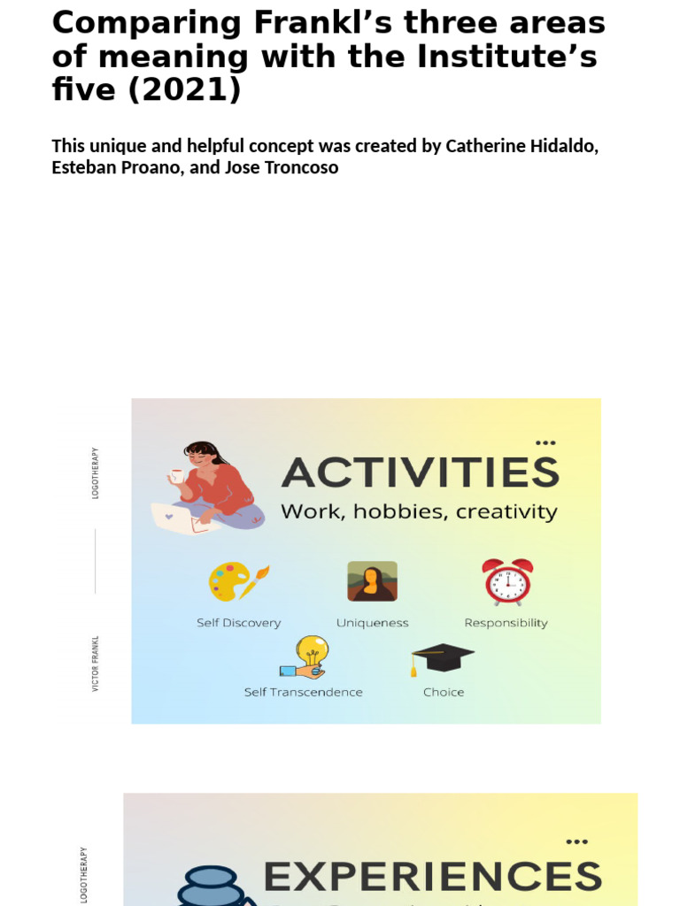 Comparing Frankl's Three Areas of Meaning | PDF | Social Science ...