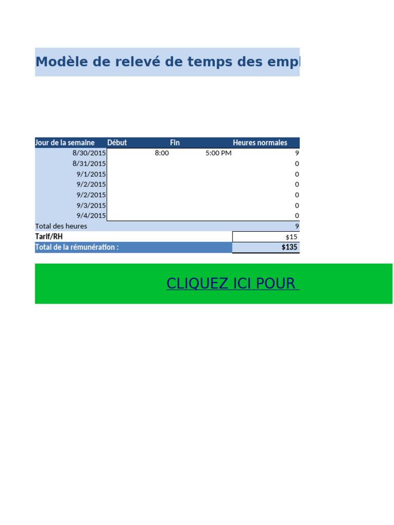 IC Timesheet Template 8544 FR | PDF