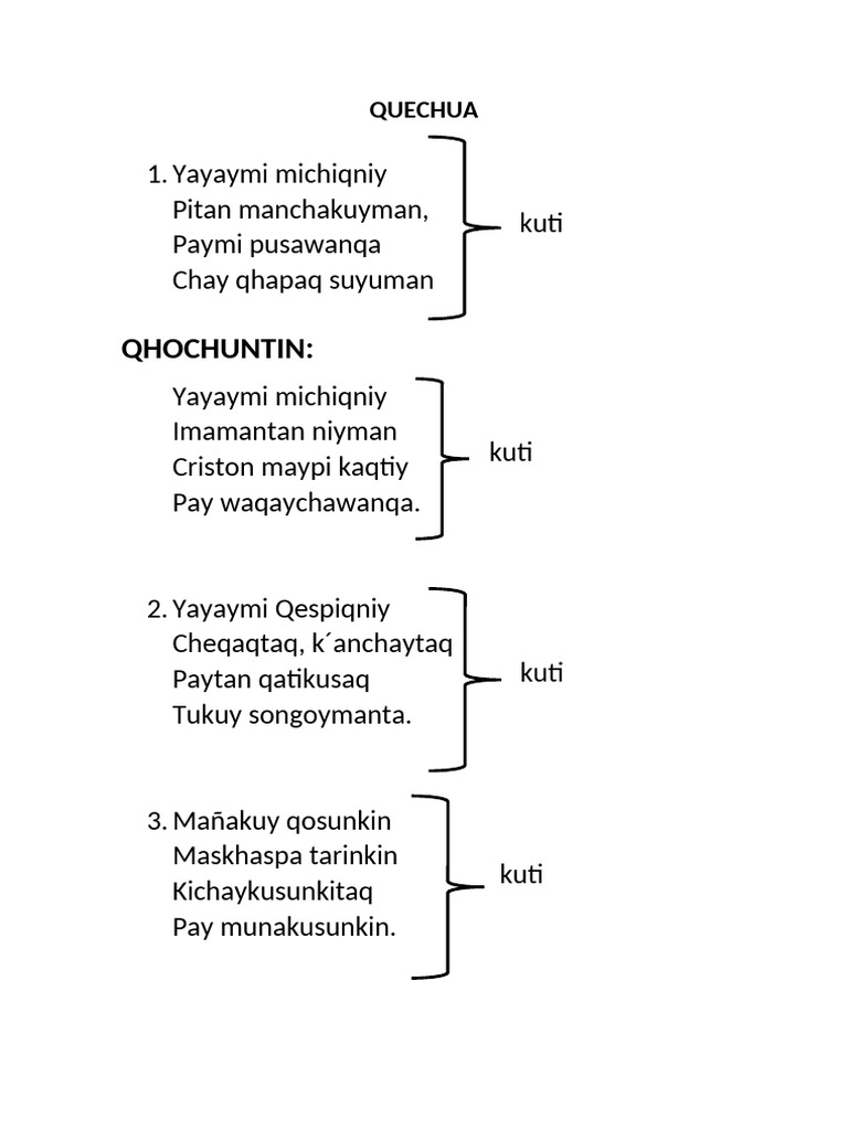 Quechua | PDF