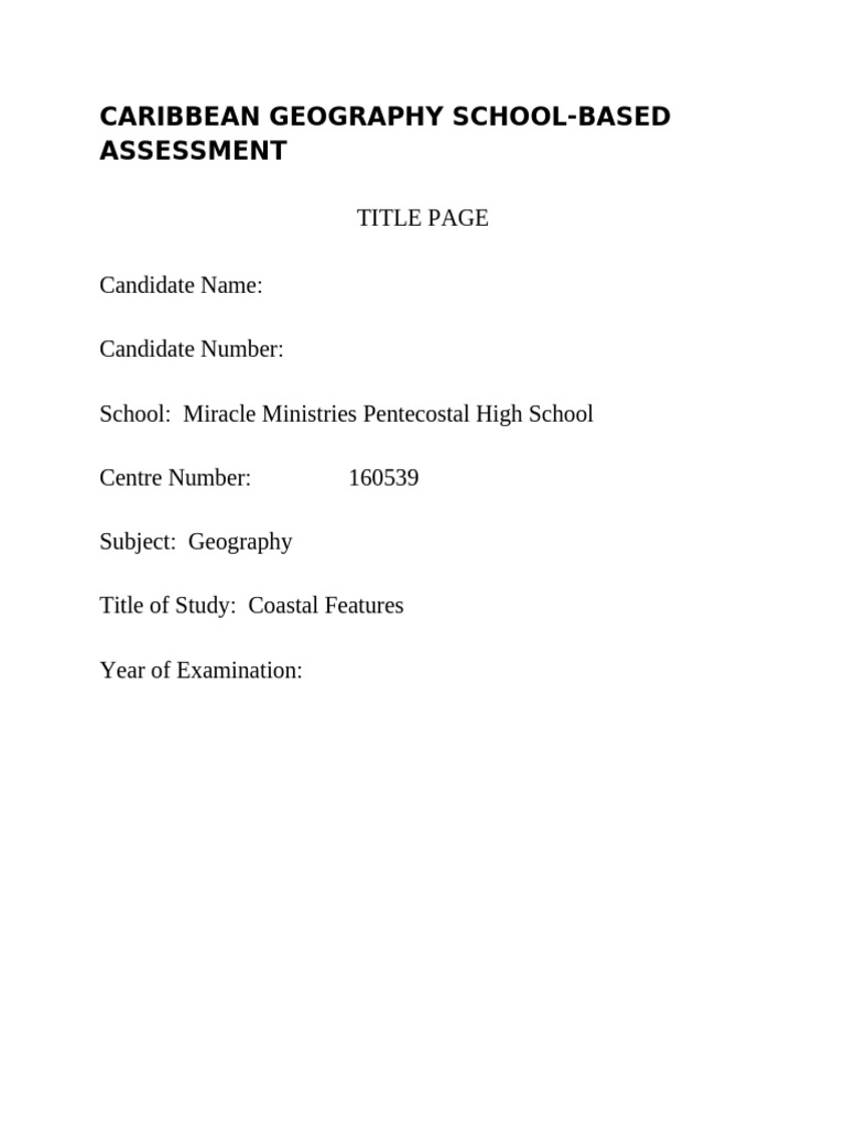Geography Sba | PDF