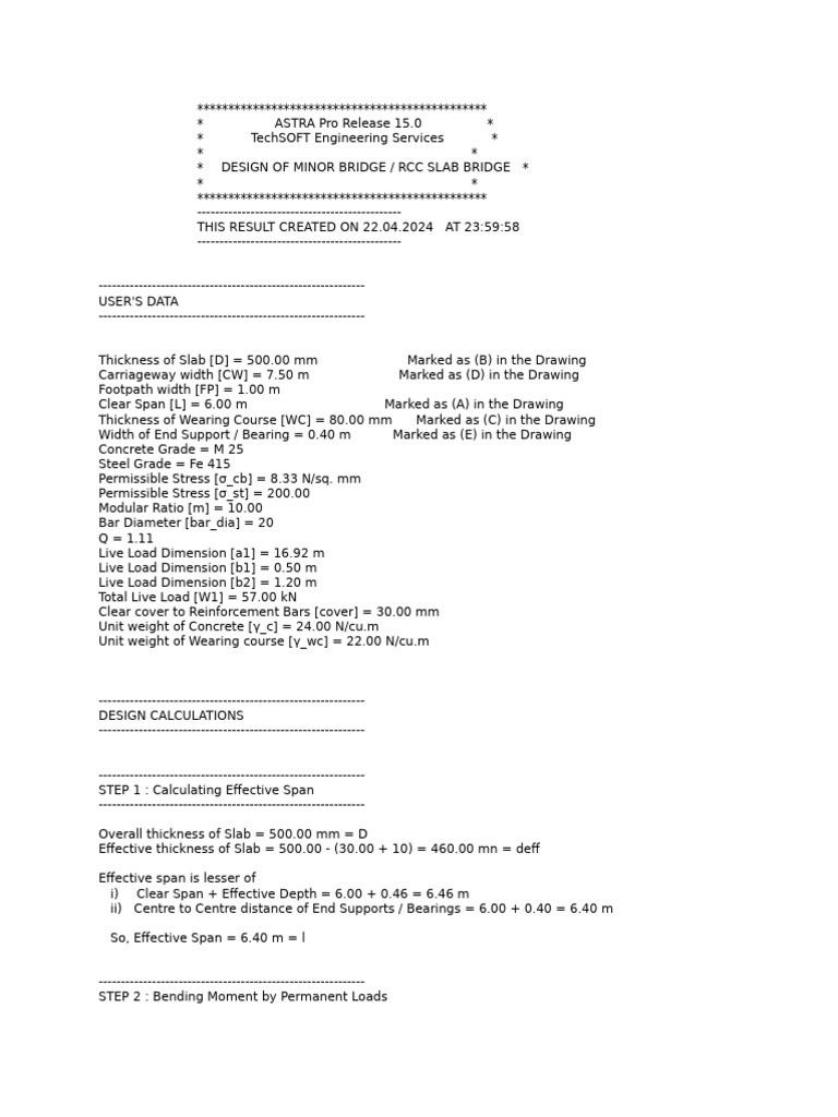 Design of RCC Slab Culvert | PDF
