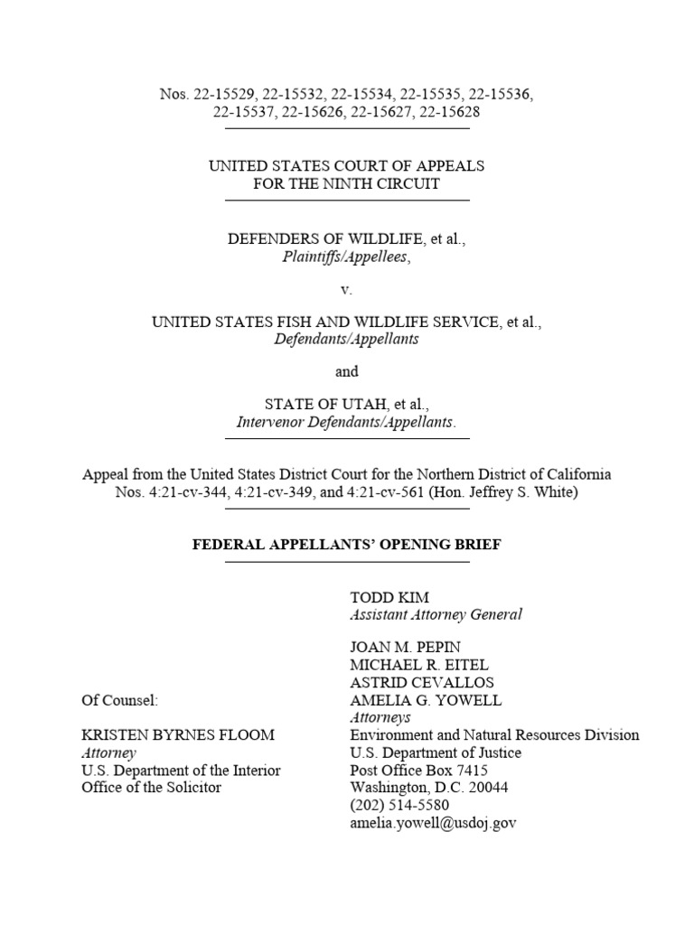 Wolf Brief | PDF | Pack (Canine) | Endangered Species Act Of 1973