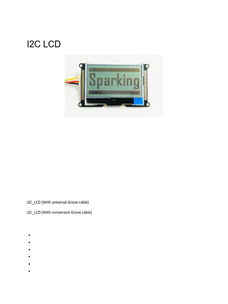 I2C LCD Web | PDF