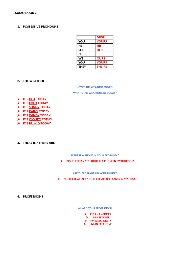 Resumo Book 2 - Para Prova | PDF