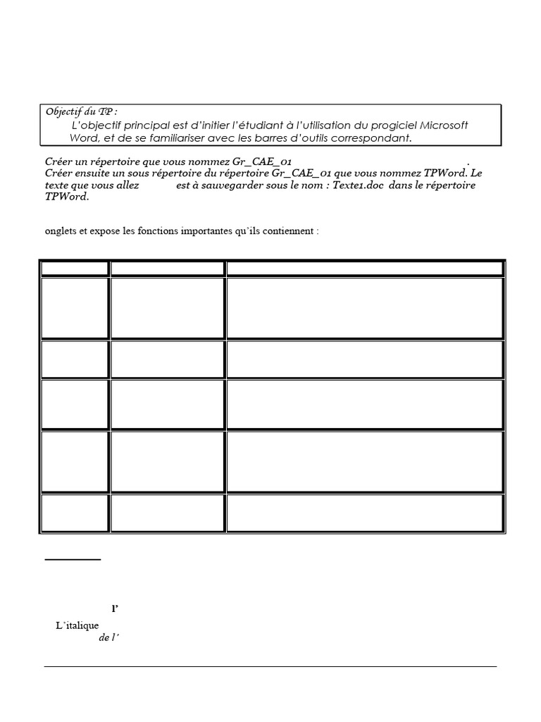 TP - Word 1 | PDF