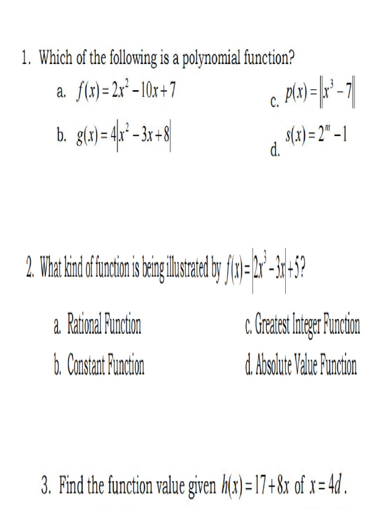 GeN Math - Evaluating Function | PDF