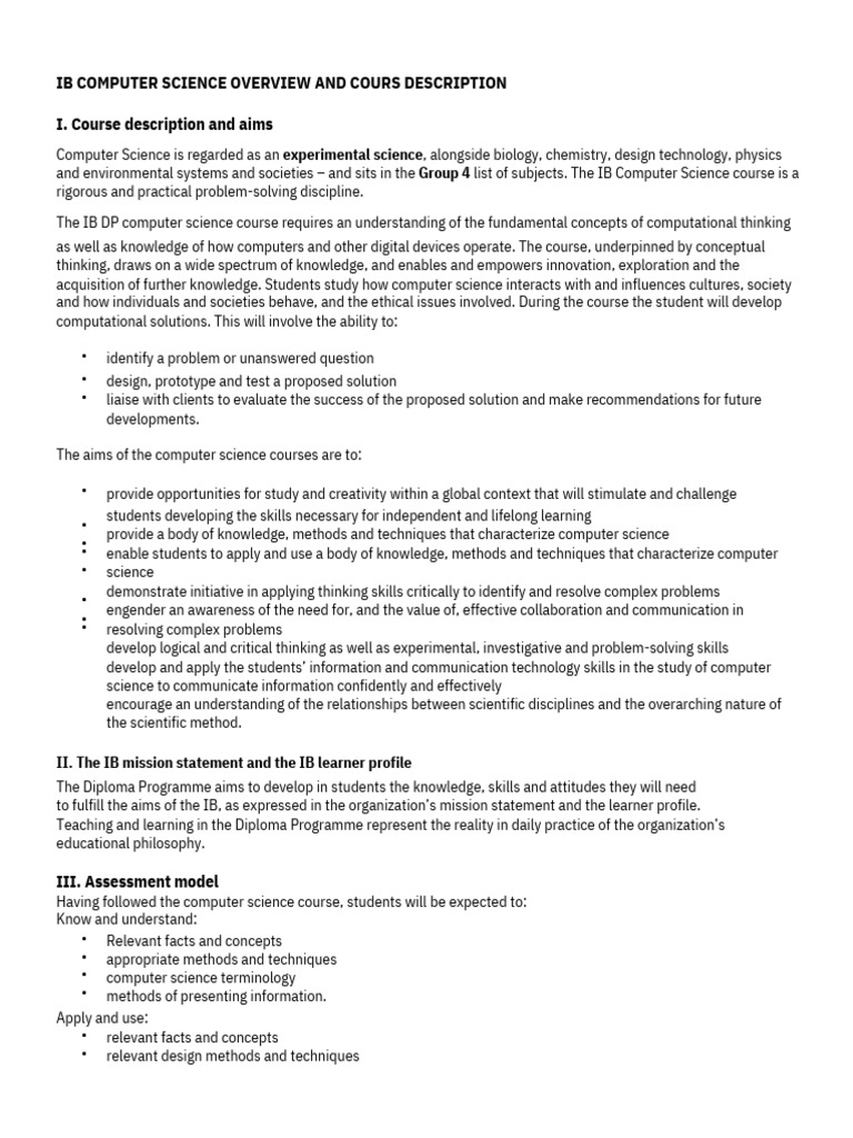 MSF Computer Science Course Description PDF | PDF | Science | Computer ...