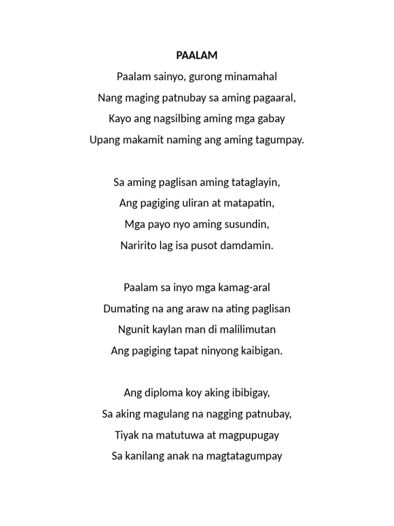 PAALAM | PDF