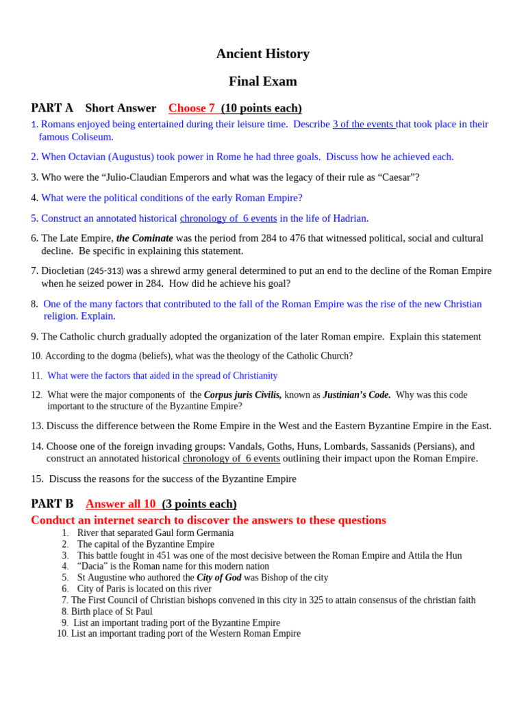 AH Final Exam Sp24 | PDF