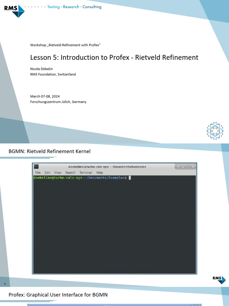 FZJ-05-Introduction-to-Profex-Rietveld-Refinement | PDF