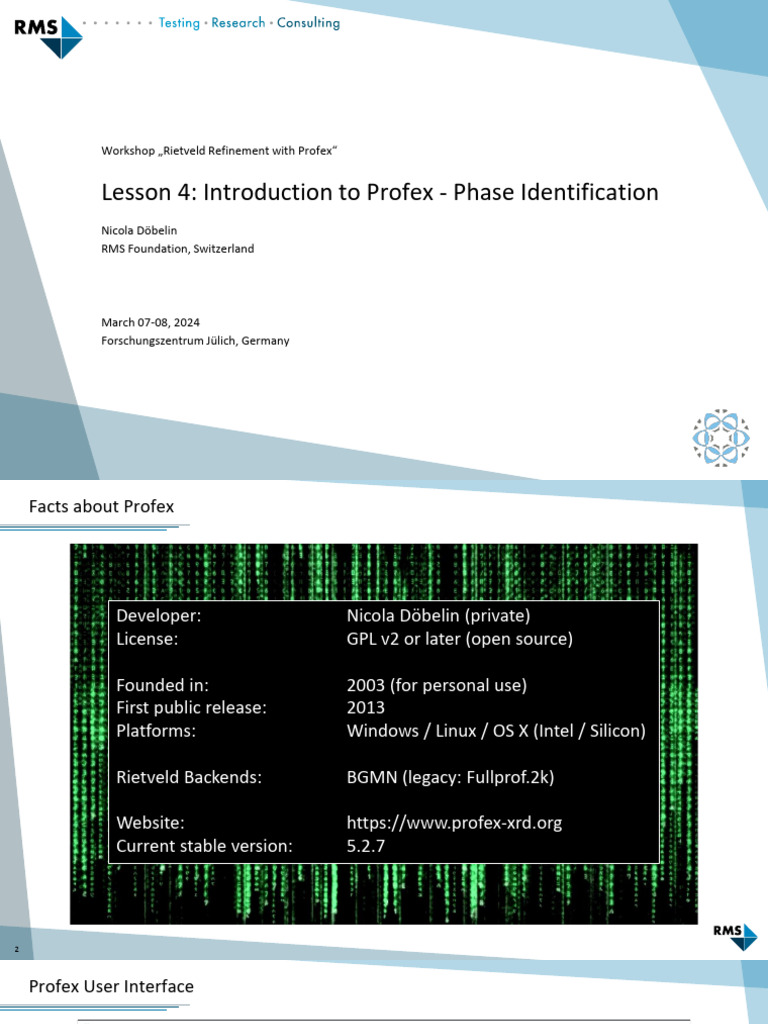 FZJ 04 Introduction To Profex Phase Identification | PDF | Window ...