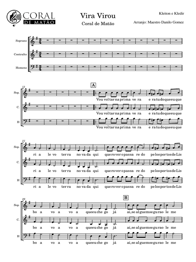 Vira Virou - Coral | PDF