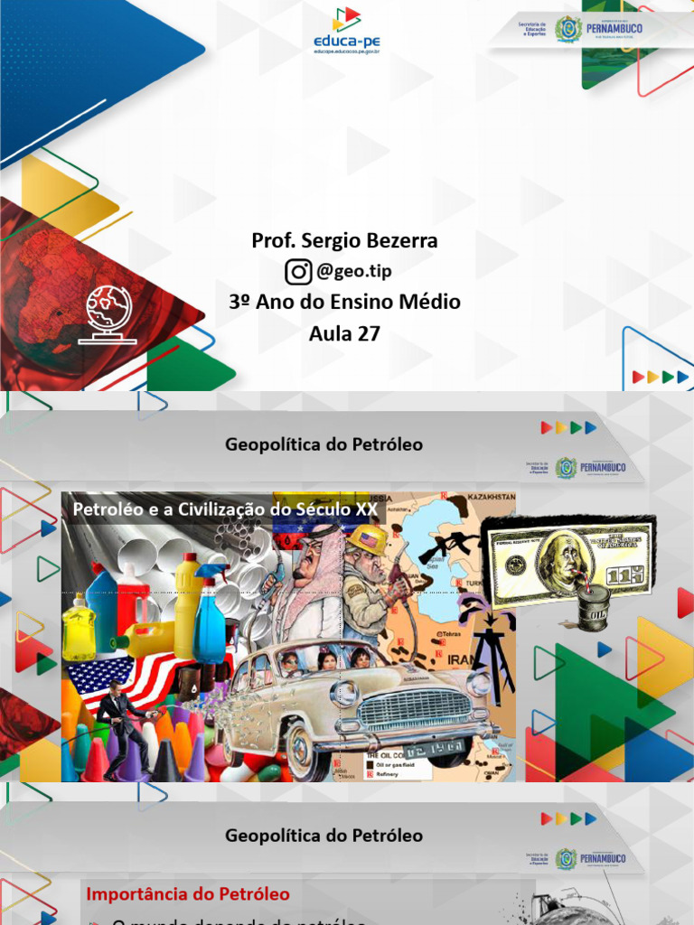 Geografia - 3°ano - Aula 27 - EducaPE 2021 - Geopolítica Do Petróleo | PDF