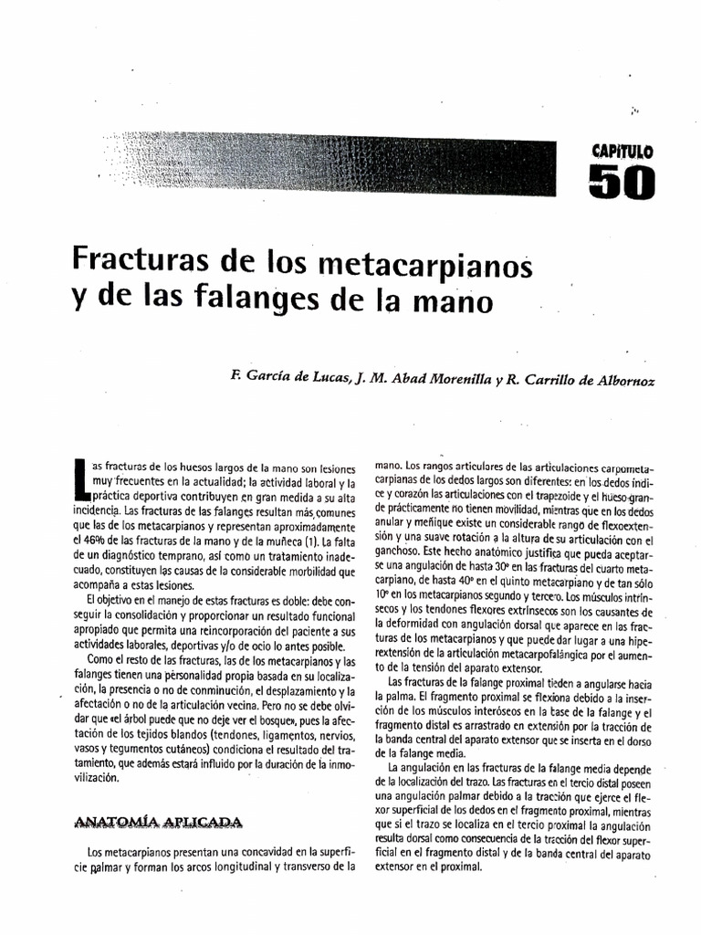 10 Secot - C50 - Metacarpianos y Falanges | PDF