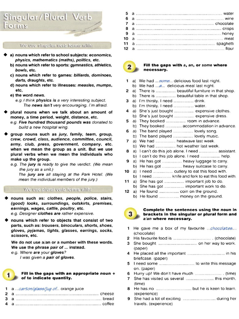 C9 - Worksheet 1 - Noun Forms | PDF