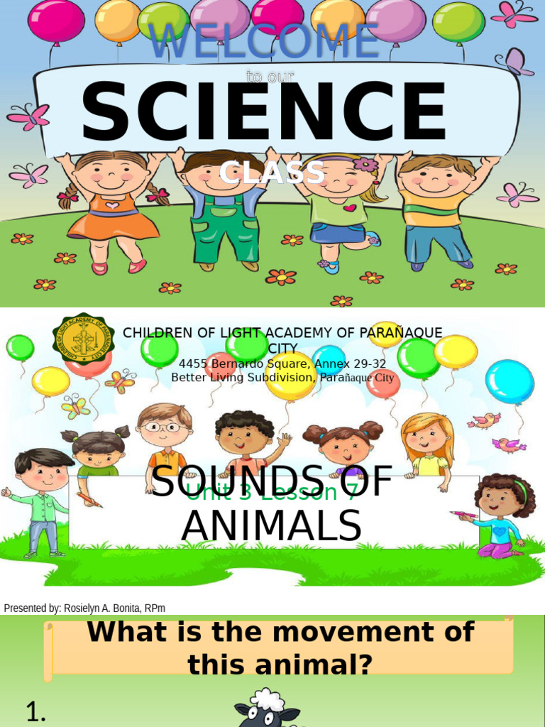 Unit 3 Lesson 8 Sounds of Animals | PDF | Organisms