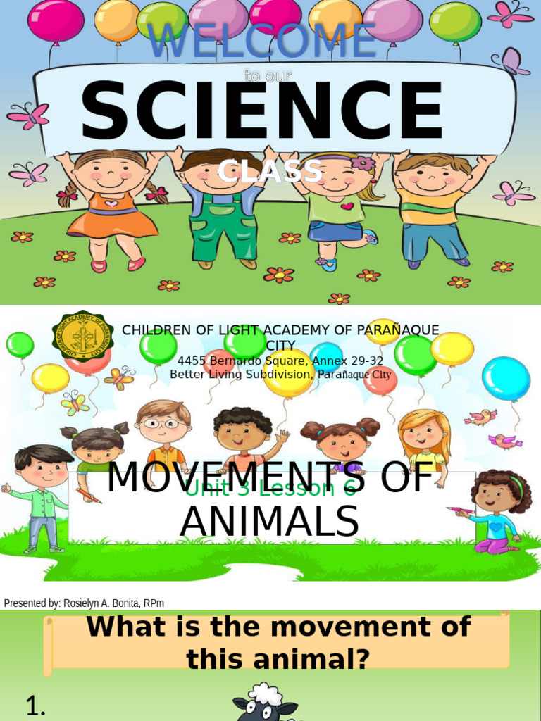 Unit 3 Lesson 7 Movements of Animals | PDF