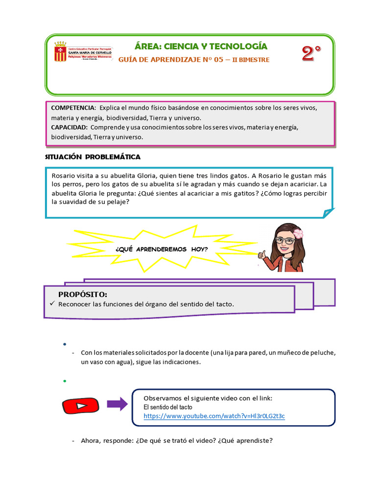 Guia de Aprendizaje 05 - Ciencia y Tecnologia - II Bimestre | PDF